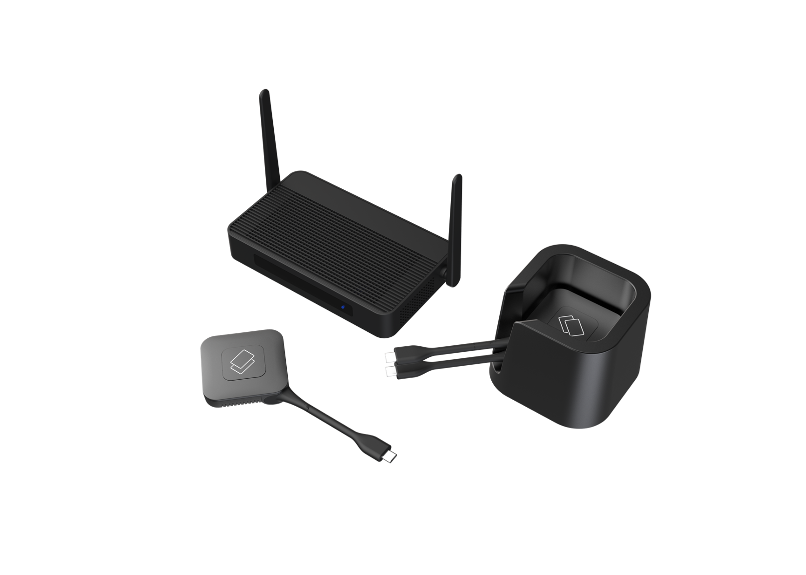 Hybrid Meeting With A Dual-Screen Wireless BYOD Conferencing